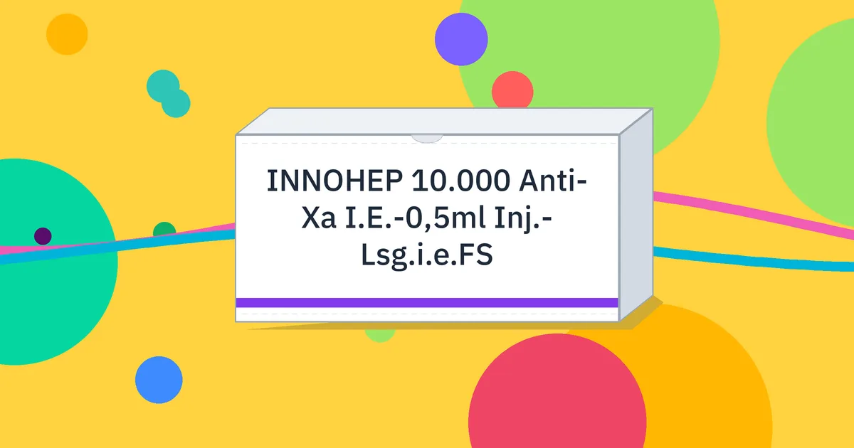 Symbolbild: Packung mit der Aufschrift INNOHEP 10.000 Anti-Xa I.E.-0,5ml Inj.-Lsg.i.e.FS (PZN 17416644) – Verfügbarkeit und Bezug in Apotheken in Frankfurt am Main