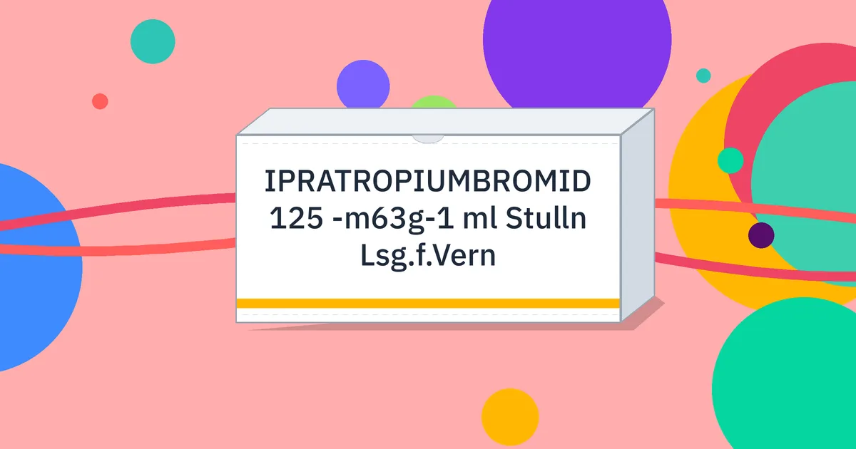 Symbolbild: Packung mit der Aufschrift IPRATROPIUMBROMID 125 -m63g-1 ml Stulln Lsg.f.Vern (PZN 11509801) – Verfügbarkeit und Bezug in Apotheken in Frankfurt am Main