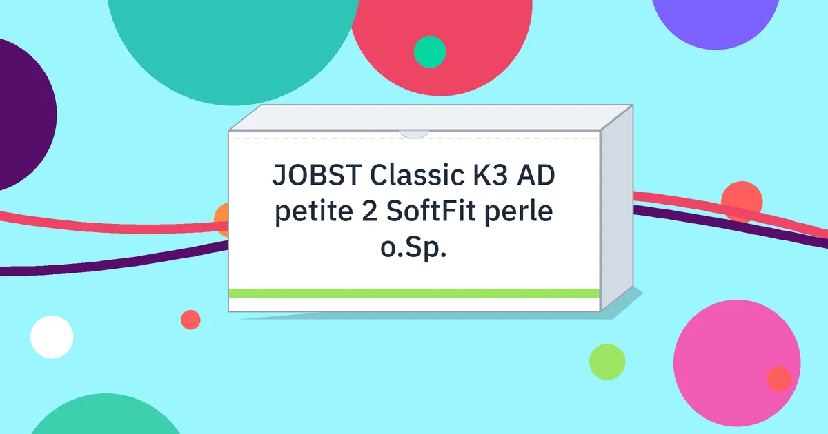 Symbolbild: Packung mit der Aufschrift JOBST Classic K3 AD petite 2 SoftFit perle o.Sp. (PZN 14223057) – Verfügbarkeit und Bezug in Apotheken in Frankfurt am Main