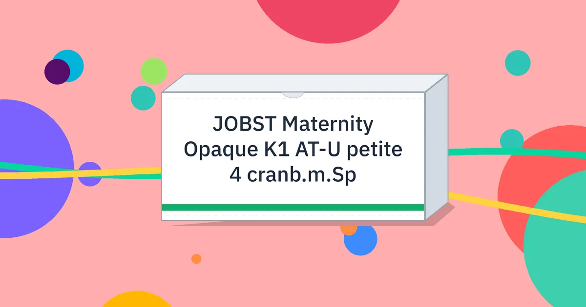 Symbolbild: Packung mit der Aufschrift JOBST Maternity Opaque K1 AT-U petite 4 cranb.m.Sp (PZN 15857663) – Verfügbarkeit und Bezug in Apotheken in Frankfurt am Main