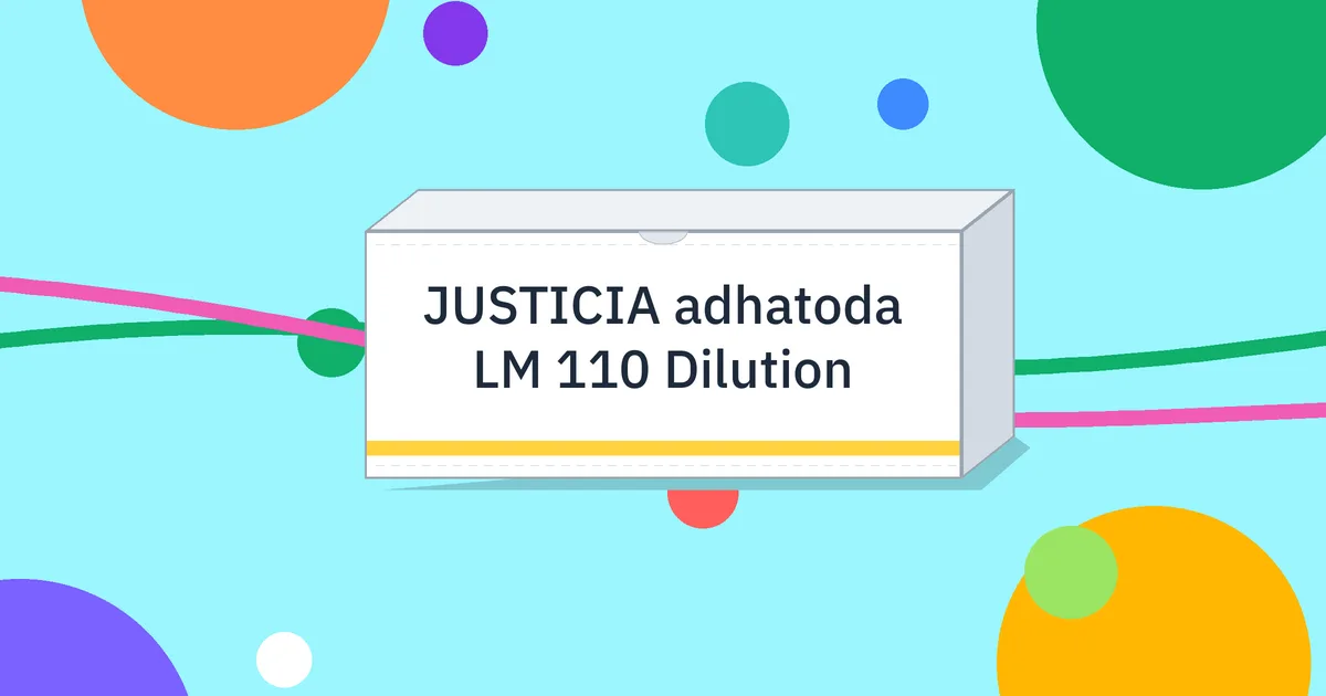Symbolbild: Packung mit der Aufschrift JUSTICIA adhatoda LM 110 Dilution (PZN 13565867) – Verfügbarkeit und Bezug in Apotheken in Frankfurt am Main