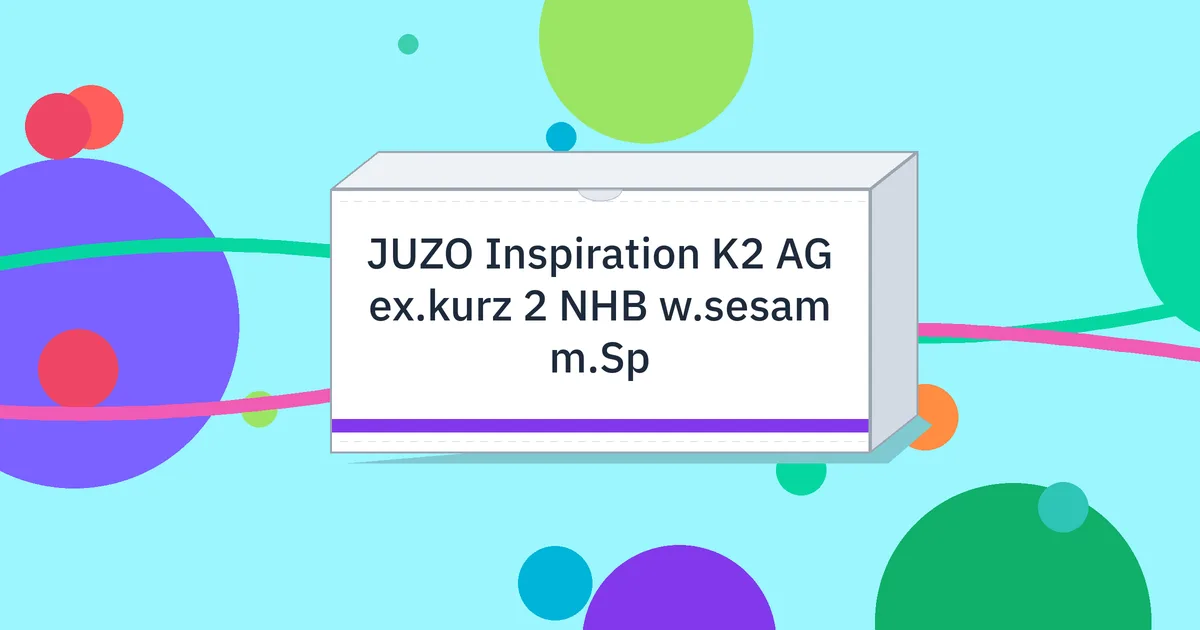 Symbolbild: Packung mit der Aufschrift JUZO Inspiration K2 AG ex.kurz 2 NHB w.sesam m.Sp (PZN 14962576) – Verfügbarkeit und Bezug in Apotheken in Frankfurt am Main