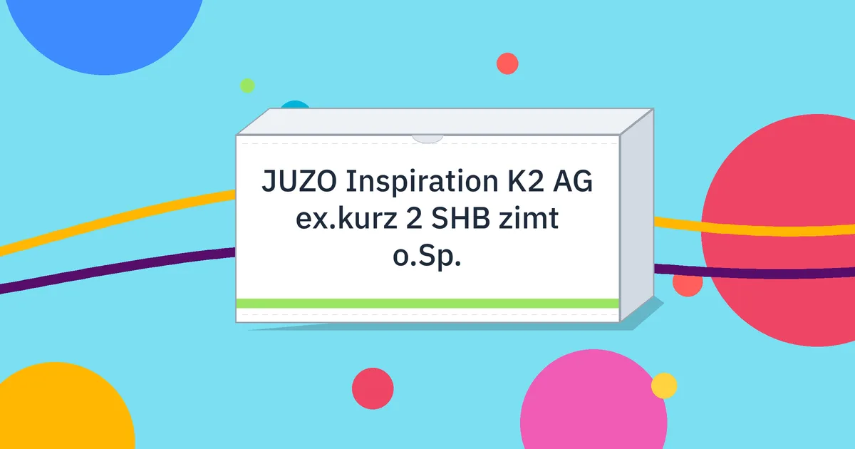 Symbolbild: Packung mit der Aufschrift JUZO Inspiration K2 AG ex.kurz 2 SHB zimt o.Sp. (PZN 14951325) – Verfügbarkeit und Bezug in Apotheken in Frankfurt am Main