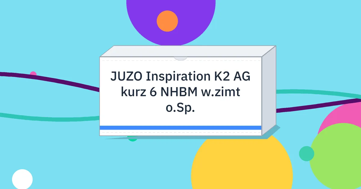 Symbolbild: Packung mit der Aufschrift JUZO Inspiration K2 AG kurz 6 NHBM w.zimt o.Sp. (PZN 14923889) – Verfügbarkeit und Bezug in Apotheken in Frankfurt am Main