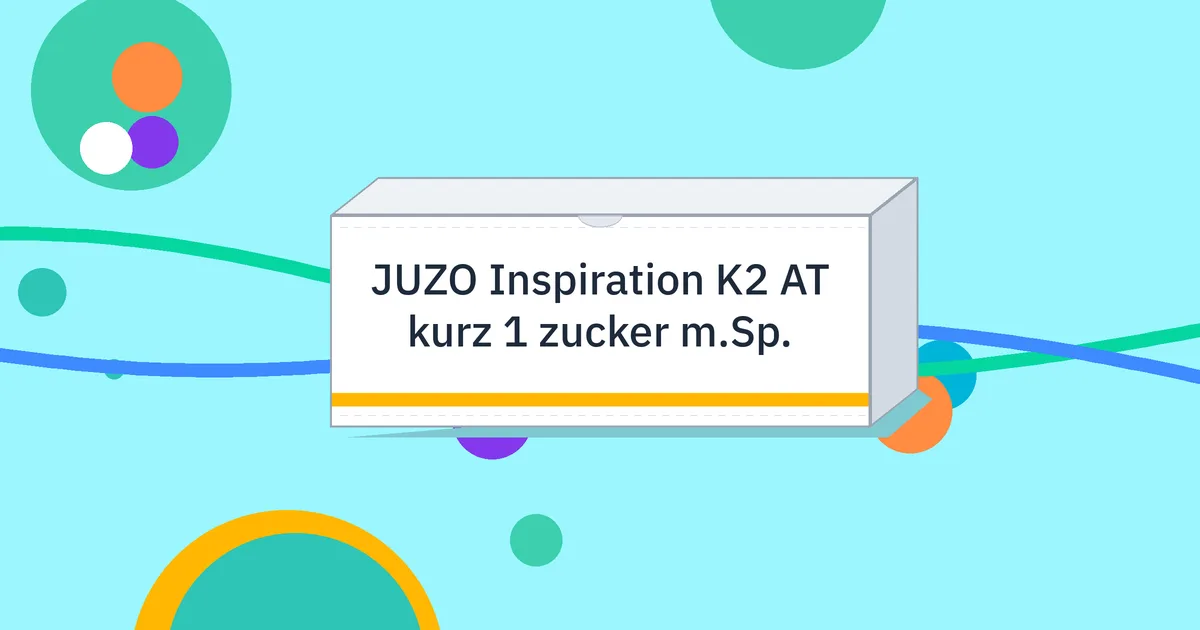 Symbolbild: Packung mit der Aufschrift JUZO Inspiration K2 AT kurz 1 zucker m.Sp. (PZN 14930748) – Verfügbarkeit und Bezug in Apotheken in Frankfurt am Main