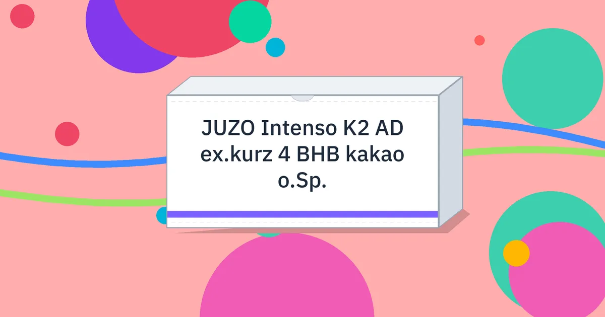 Symbolbild: Packung mit der Aufschrift JUZO Intenso K2 AD ex.kurz 4 BHB kakao o.Sp. (PZN 18625918) – Verfügbarkeit und Bezug in Apotheken in Frankfurt am Main
