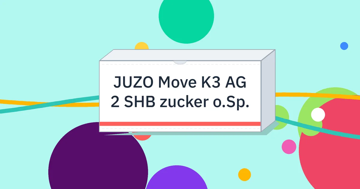 Symbolbild: Packung mit der Aufschrift JUZO Move K3 AG 2 SHB zucker o.Sp. (PZN 18577326) – Verfügbarkeit und Bezug in Apotheken in Frankfurt am Main