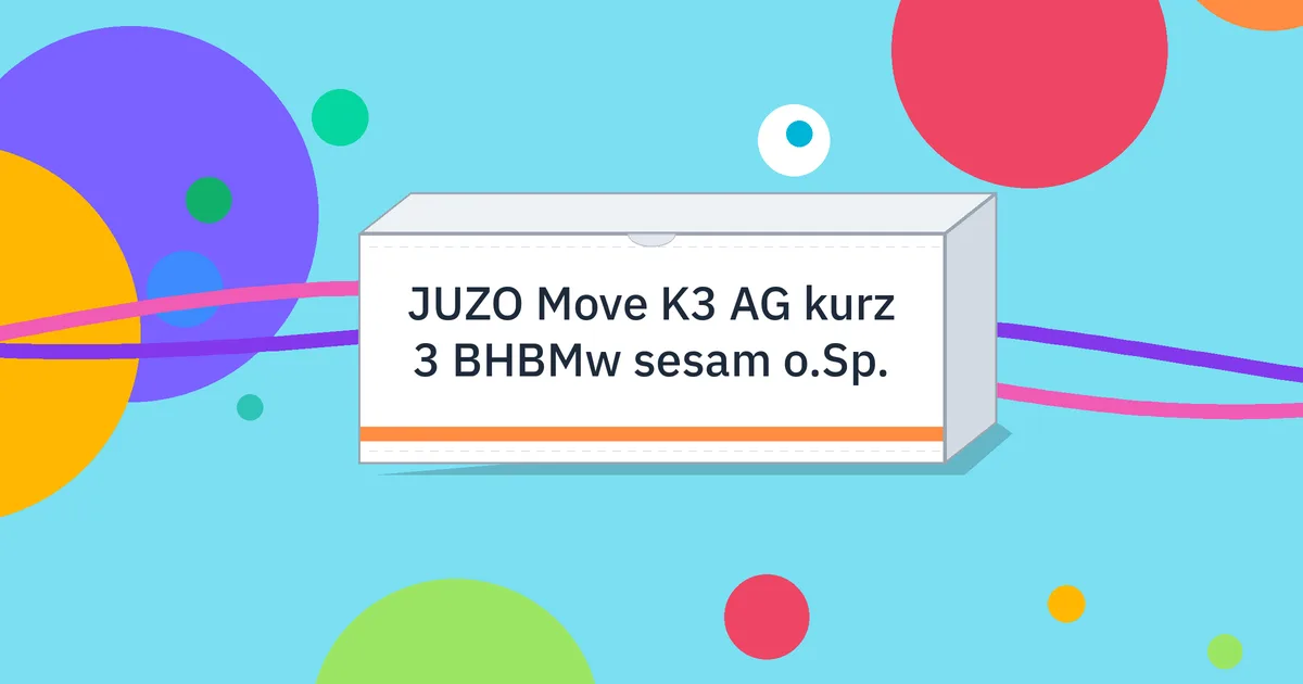 Symbolbild: Packung mit der Aufschrift JUZO Move K3 AG kurz 3 BHBMw sesam o.Sp. (PZN 18582273) – Verfügbarkeit und Bezug in Apotheken in Frankfurt am Main