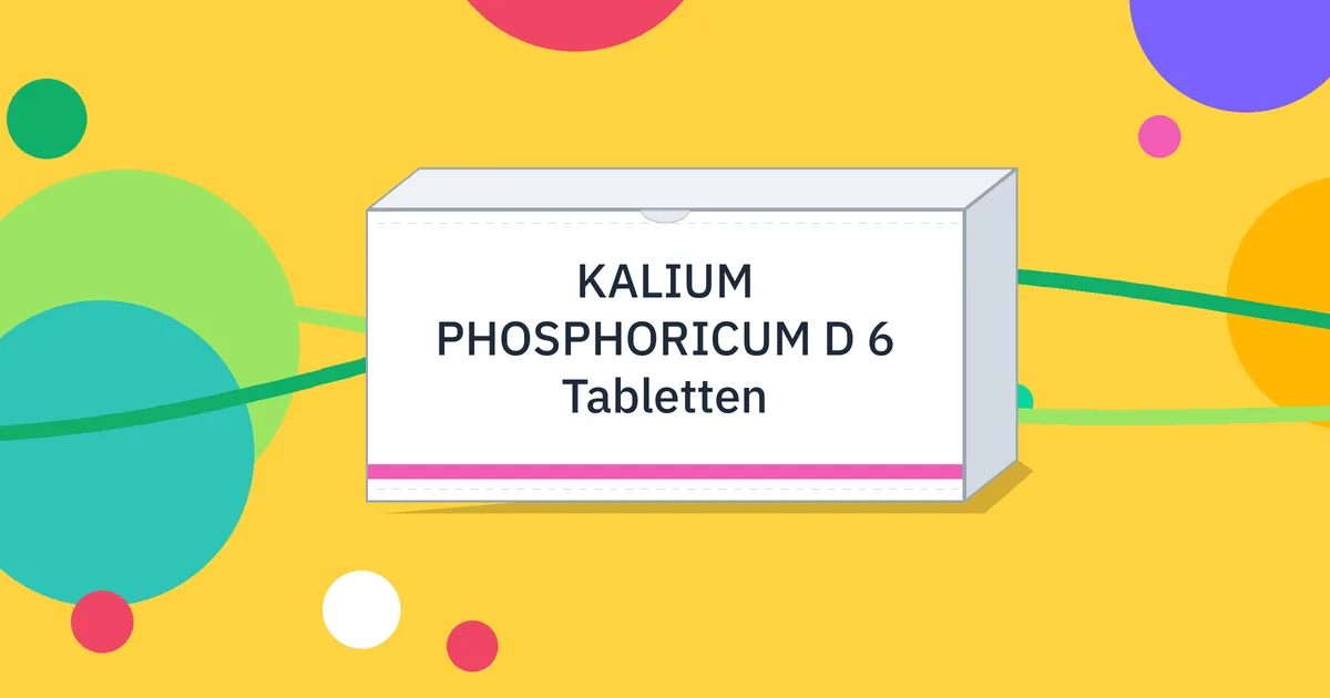 Symbolbild: Packung mit der Aufschrift KALIUM PHOSPHORICUM D 6 Tabletten (PZN 01775654) – Verfügbarkeit und Bezug in Apotheken in Frankfurt am Main