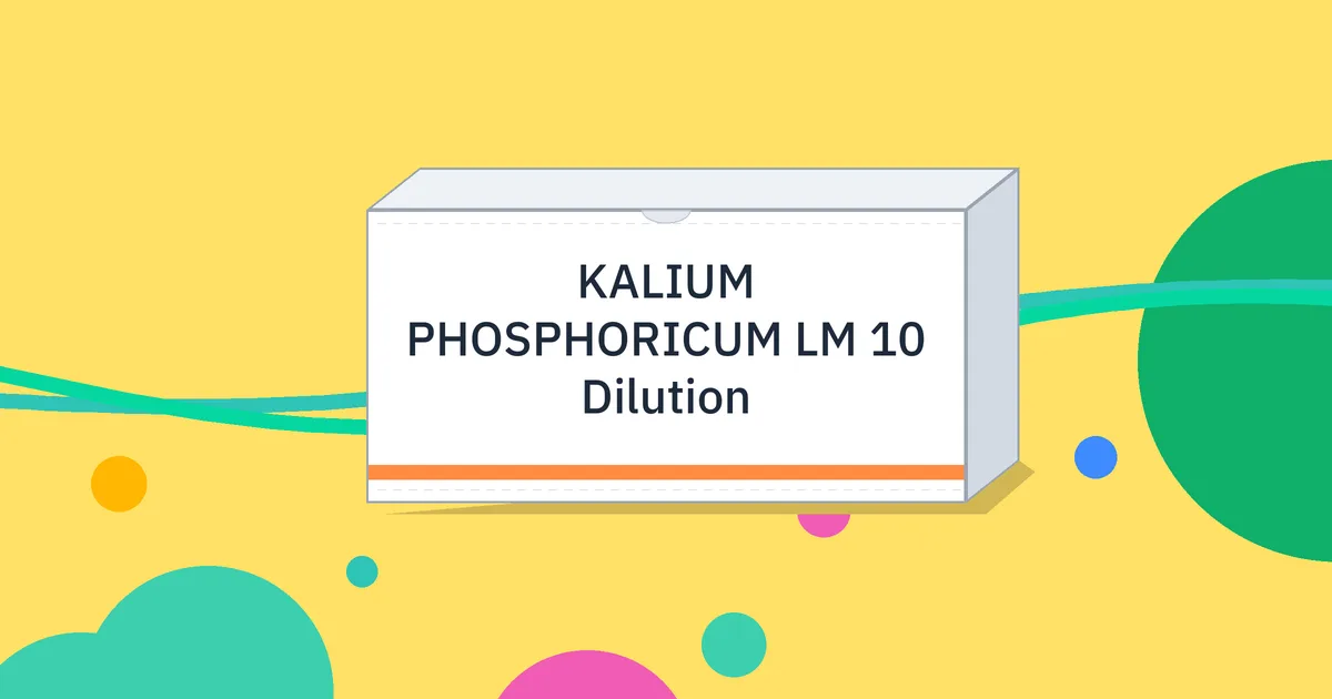 Symbolbild: Packung mit der Aufschrift KALIUM PHOSPHORICUM LM 10 Dilution (PZN 12924531) – Verfügbarkeit und Bezug in Apotheken in Frankfurt am Main