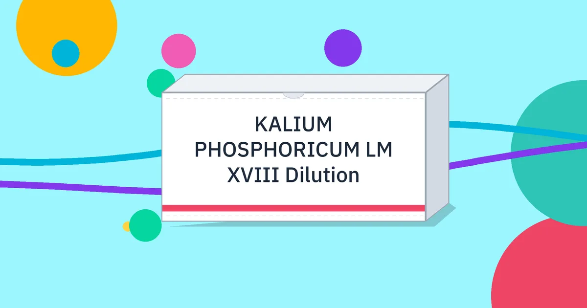 Symbolbild: Packung mit der Aufschrift KALIUM PHOSPHORICUM LM XVIII Dilution (PZN 02668601) – Verfügbarkeit und Bezug in Apotheken in Frankfurt am Main