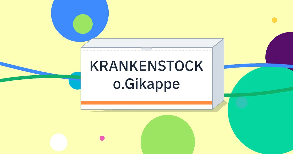 Symbolbild: Packung mit der Aufschrift KRANKENSTOCK o.Gikappe (PZN 01731148) – Verfügbarkeit und Bezug in Apotheken in Frankfurt am Main