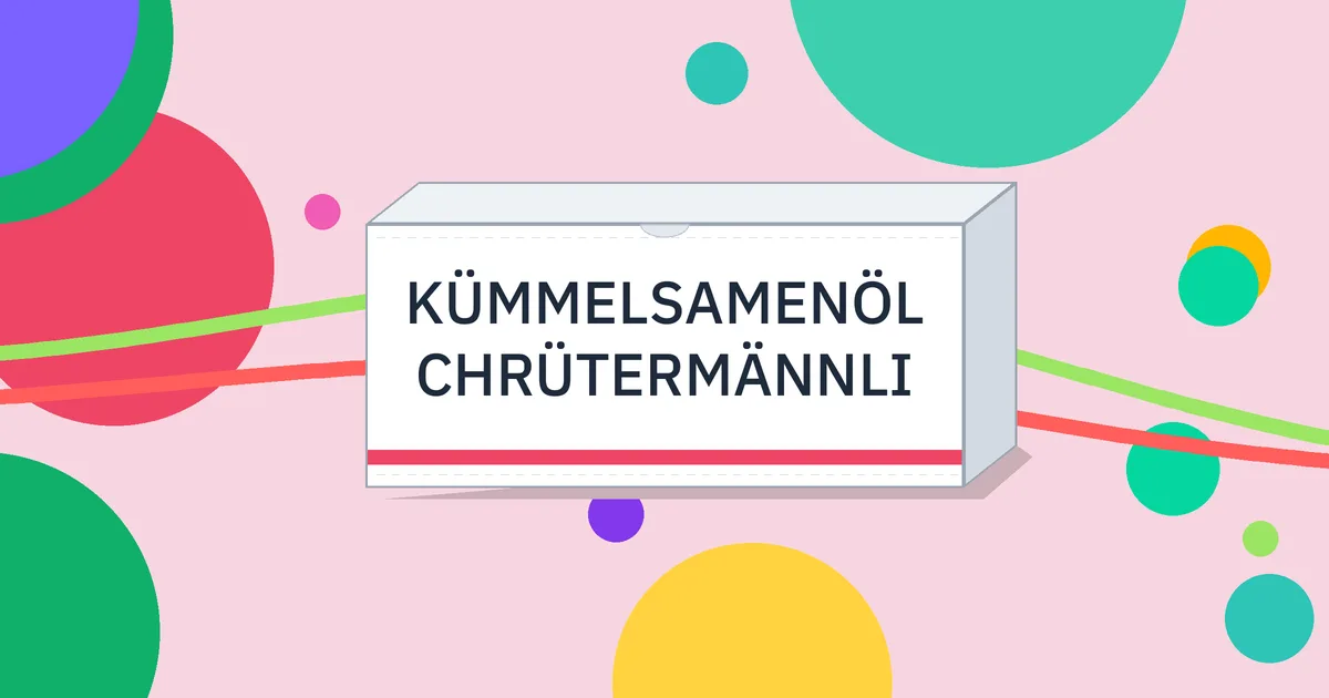 Symbolbild: Packung mit der Aufschrift KÜMMELSAMENÖL CHRÜTERMÄNNLI (PZN 07196822) – Verfügbarkeit und Bezug in Apotheken in Frankfurt am Main