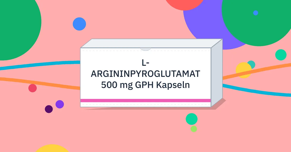 Symbolbild: Packung mit der Aufschrift L-ARGININPYROGLUTAMAT 500 mg GPH Kapseln (PZN 04131928) – Verfügbarkeit und Bezug in Apotheken in Frankfurt am Main