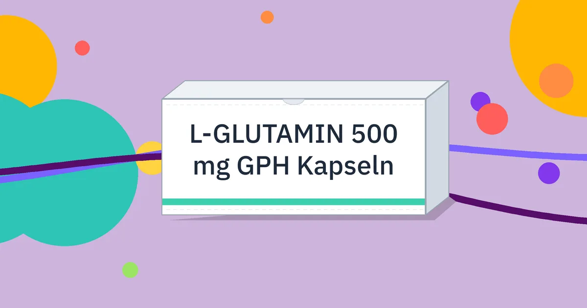 Symbolbild: Packung mit der Aufschrift L-GLUTAMIN 500 mg GPH Kapseln (PZN 01290543) – Verfügbarkeit und Bezug in Apotheken in Frankfurt am Main