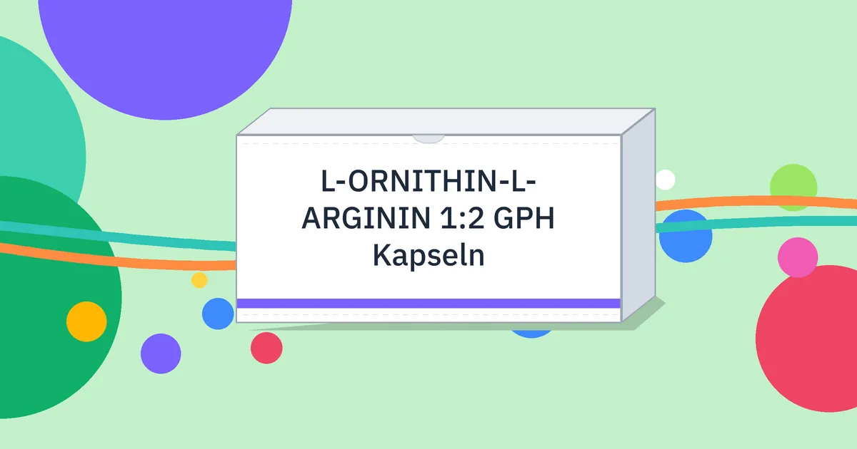 Symbolbild: Packung mit der Aufschrift L-ORNITHIN-L-ARGININ 1:2 GPH Kapseln (PZN 04131756) – Verfügbarkeit und Bezug in Apotheken in Frankfurt am Main