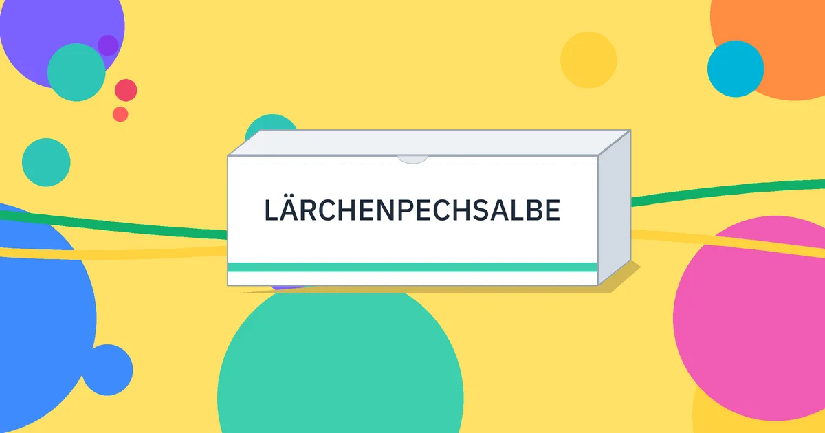 Symbolbild: Packung mit der Aufschrift LÄRCHENPECHSALBE (PZN 18452470) – Verfügbarkeit und Bezug in Apotheken in Frankfurt am Main