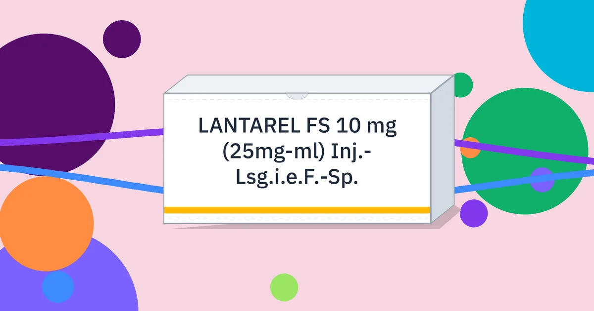 Symbolbild: Packung mit der Aufschrift LANTAREL FS 10 mg (25mg-ml) Inj.-Lsg.i.e.F.-Sp. (PZN 09221406) – Verfügbarkeit und Bezug in Apotheken in Frankfurt am Main