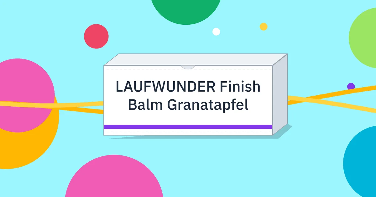 Symbolbild: Packung mit der Aufschrift LAUFWUNDER Finish Balm Granatapfel (PZN 17962973) – Verfügbarkeit und Bezug in Apotheken in Frankfurt am Main