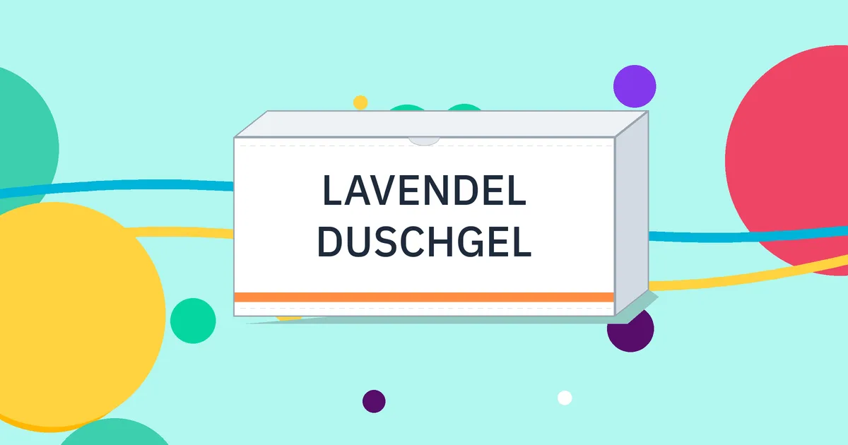 Symbolbild: Packung mit der Aufschrift LAVENDEL DUSCHGEL (PZN 17910686) – Verfügbarkeit und Bezug in Apotheken in Frankfurt am Main