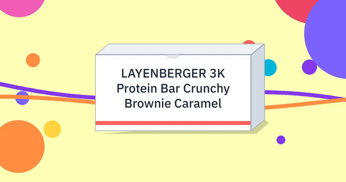 Symbolbild: Packung mit der Aufschrift LAYENBERGER 3K Protein Bar Crunchy Brownie Caramel (PZN 16924083) – Verfügbarkeit und Bezug in Apotheken in Frankfurt am Main