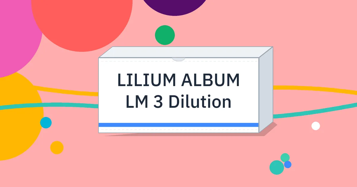 Symbolbild: Packung mit der Aufschrift LILIUM ALBUM LM 3 Dilution (PZN 12930537) – Verfügbarkeit und Bezug in Apotheken in Frankfurt am Main
