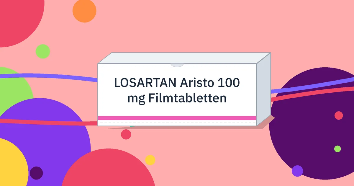 Symbolbild: Packung mit der Aufschrift LOSARTAN Aristo 100 mg Filmtabletten (PZN 06903358) – Verfügbarkeit und Bezug in Apotheken in Frankfurt am Main