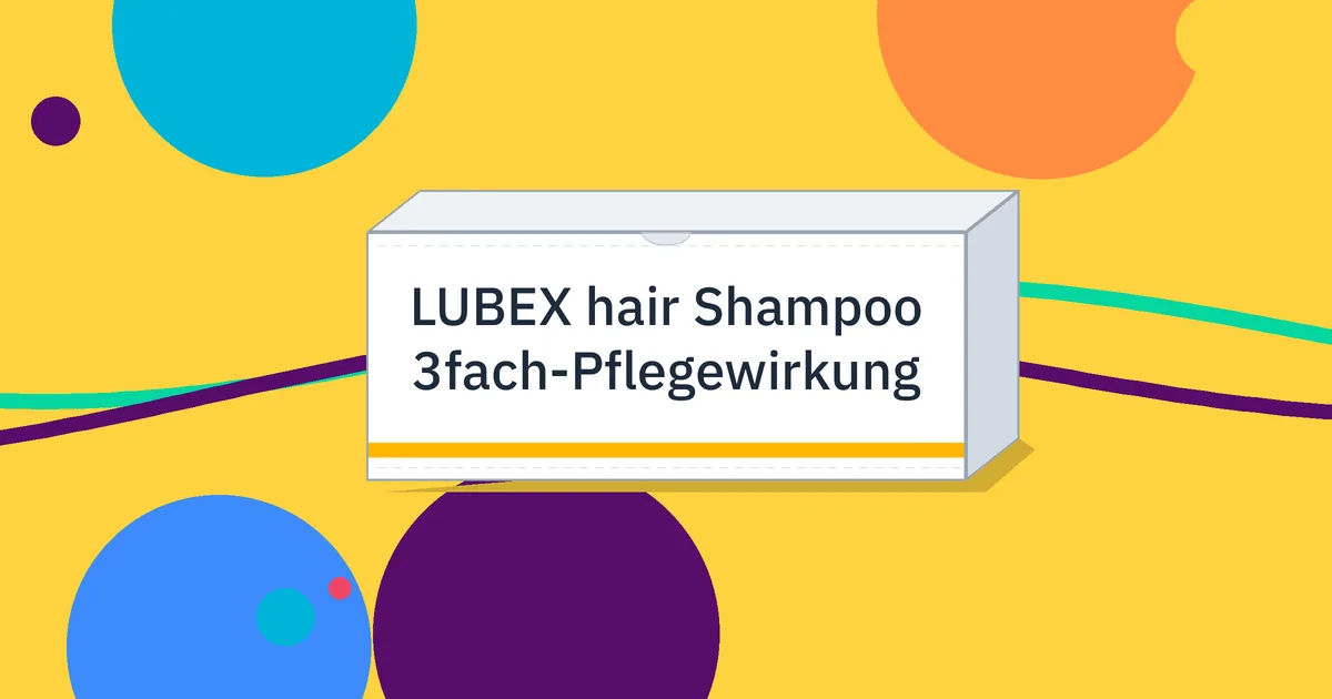 Symbolbild: Packung mit der Aufschrift LUBEX hair Shampoo 3fach-Pflegewirkung (PZN 17439786) – Verfügbarkeit und Bezug in Apotheken in Frankfurt am Main