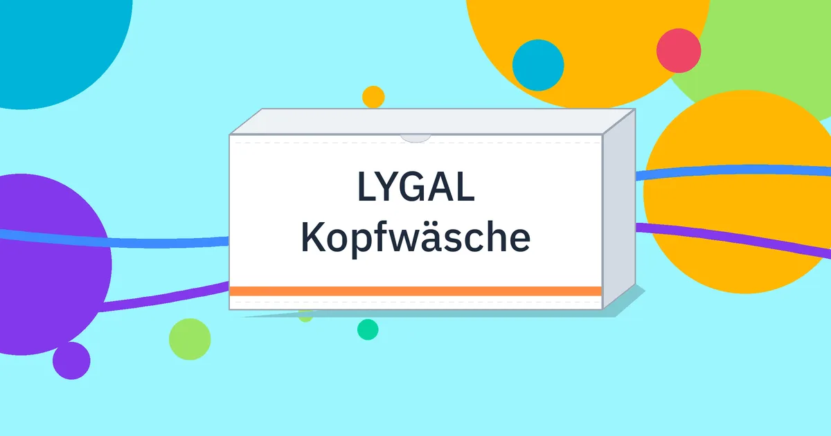 Symbolbild: Packung mit der Aufschrift LYGAL Kopfwäsche (PZN 01915138) – Verfügbarkeit und Bezug in Apotheken in Frankfurt am Main
