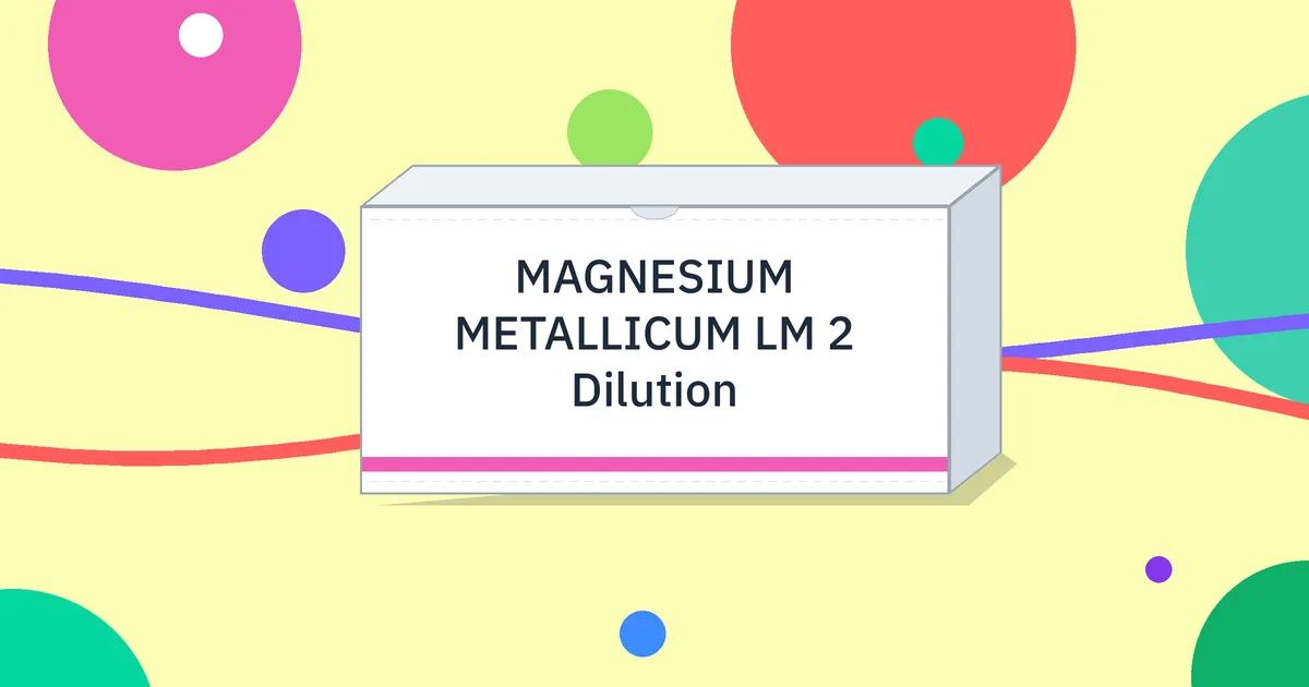 Symbolbild: Packung mit der Aufschrift MAGNESIUM METALLICUM LM 2 Dilution (PZN 12938266) – Verfügbarkeit und Bezug in Apotheken in Frankfurt am Main