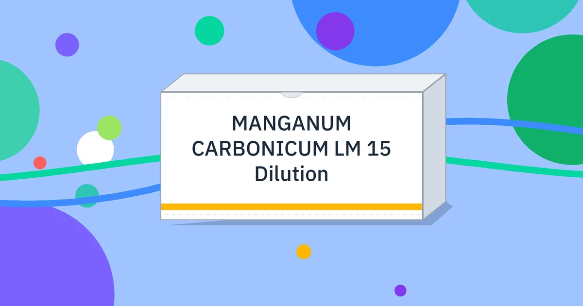 Symbolbild: Packung mit der Aufschrift MANGANUM CARBONICUM LM 15 Dilution (PZN 12942865) – Verfügbarkeit und Bezug in Apotheken in Frankfurt am Main