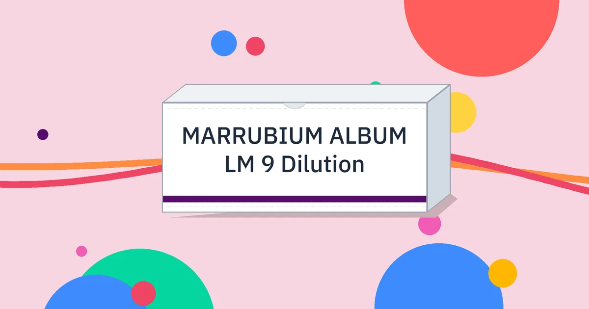 Symbolbild: Packung mit der Aufschrift MARRUBIUM ALBUM LM 9 Dilution (PZN 13601847) – Verfügbarkeit und Bezug in Apotheken in Frankfurt am Main