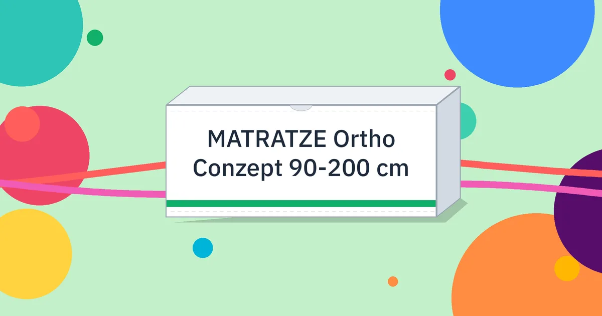 Symbolbild: Packung mit der Aufschrift MATRATZE Ortho Conzept 90-200 cm (PZN 06082542) – Verfügbarkeit und Bezug in Apotheken in Frankfurt am Main