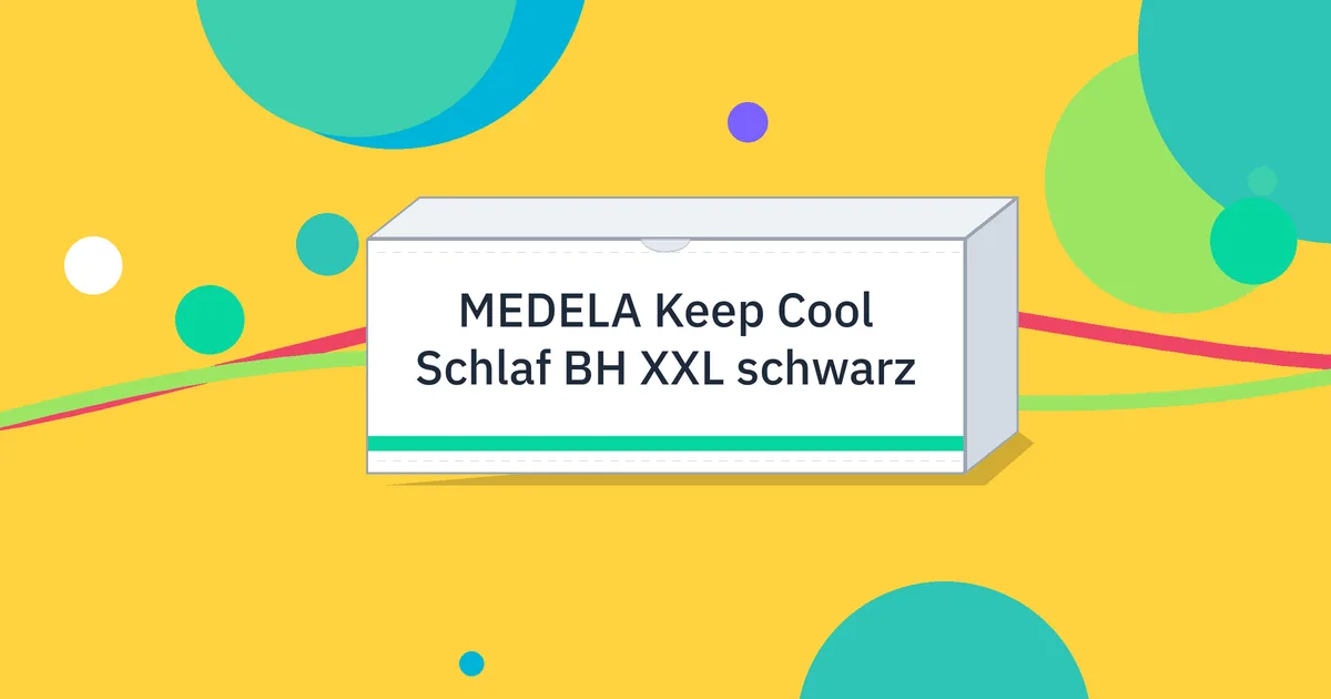 Symbolbild: Packung mit der Aufschrift MEDELA Keep Cool Schlaf BH XXL schwarz (PZN 18834266) – Verfügbarkeit und Bezug in Apotheken in Frankfurt am Main