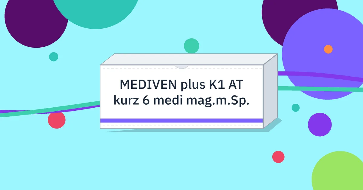 Symbolbild: Packung mit der Aufschrift MEDIVEN plus K1 AT kurz 6 medi mag.m.Sp. (PZN 15026896) – Verfügbarkeit und Bezug in Apotheken in Frankfurt am Main