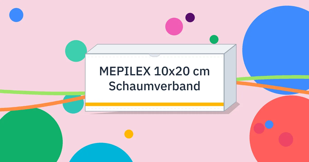 Symbolbild: Packung mit der Aufschrift MEPILEX 10x20 cm Schaumverband (PZN 17311371) – Verfügbarkeit und Bezug in Apotheken in Frankfurt am Main