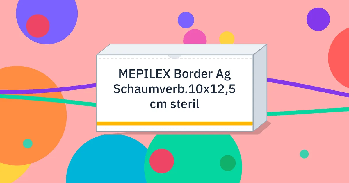 Symbolbild: Packung mit der Aufschrift MEPILEX Border Ag Schaumverb.10x12,5 cm steril (PZN 19362013) – Verfügbarkeit und Bezug in Apotheken in Frankfurt am Main