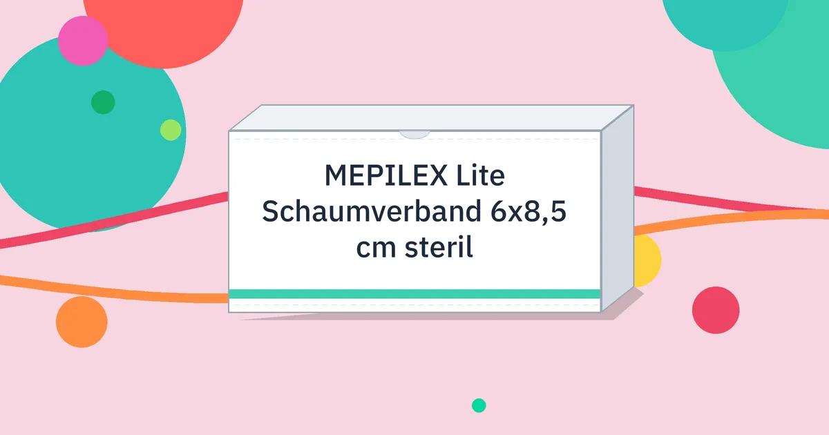 Symbolbild: Packung mit der Aufschrift MEPILEX Lite Schaumverband 6x8,5 cm steril (PZN 09680918) – Verfügbarkeit und Bezug in Apotheken in Frankfurt am Main