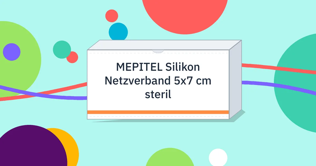 Symbolbild: Packung mit der Aufschrift MEPITEL Silikon Netzverband 5x7 cm steril (PZN 19702526) – Verfügbarkeit und Bezug in Apotheken in Frankfurt am Main