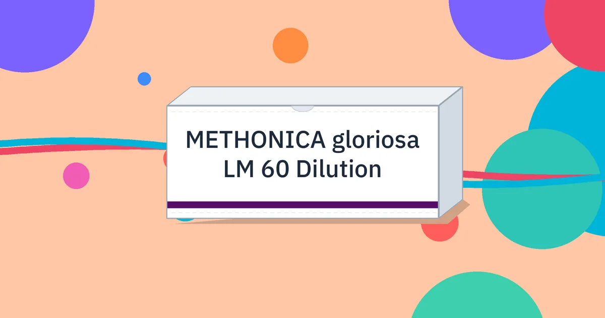 Symbolbild: Packung mit der Aufschrift METHONICA gloriosa LM 60 Dilution (PZN 13606804) – Verfügbarkeit und Bezug in Apotheken in Frankfurt am Main