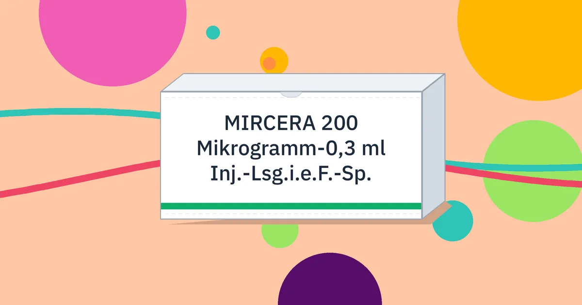 Symbolbild: Packung mit der Aufschrift MIRCERA 200 Mikrogramm-0,3 ml Inj.-Lsg.i.e.F.-Sp. (PZN 16037123) – Verfügbarkeit und Bezug in Apotheken in Frankfurt am Main