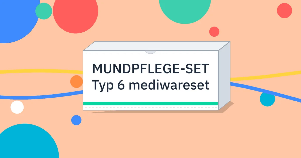 Symbolbild: Packung mit der Aufschrift MUNDPFLEGE-SET Typ 6 mediwareset (PZN 19523930) – Verfügbarkeit und Bezug in Apotheken in Frankfurt am Main
