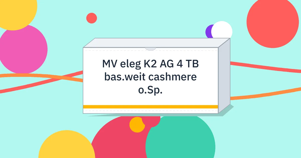 Symbolbild: Packung mit der Aufschrift MV eleg K2 AG 4 TB bas.weit cashmere o.Sp. (PZN 14680412) – Verfügbarkeit und Bezug in Apotheken in Frankfurt am Main