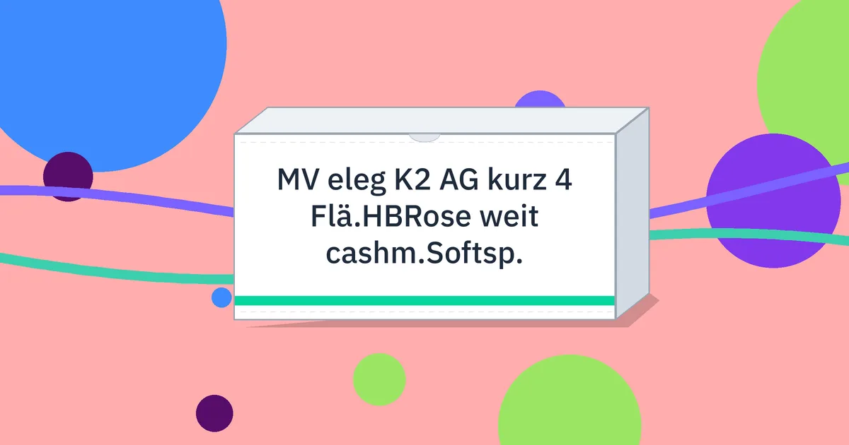 Symbolbild: Packung mit der Aufschrift MV eleg K2 AG kurz 4 Flä.HBRose weit cashm.Softsp. (PZN 15705717) – Verfügbarkeit und Bezug in Apotheken in Frankfurt am Main