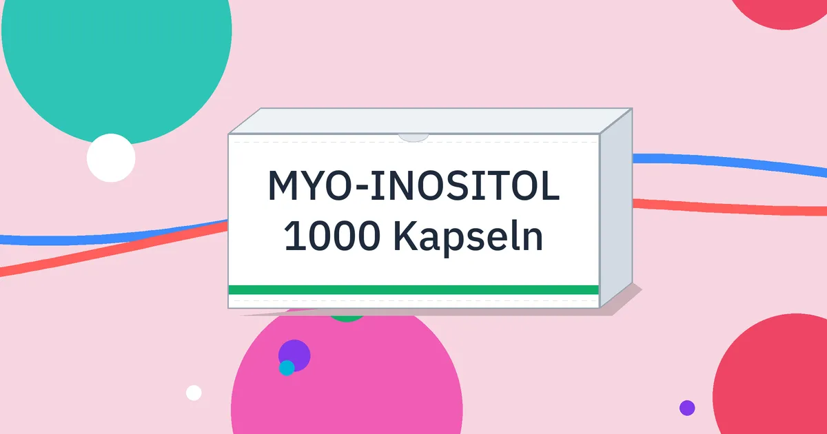 Symbolbild: Packung mit der Aufschrift MYO-INOSITOL 1000 Kapseln (PZN 16044347) – Verfügbarkeit und Bezug in Apotheken in Frankfurt am Main