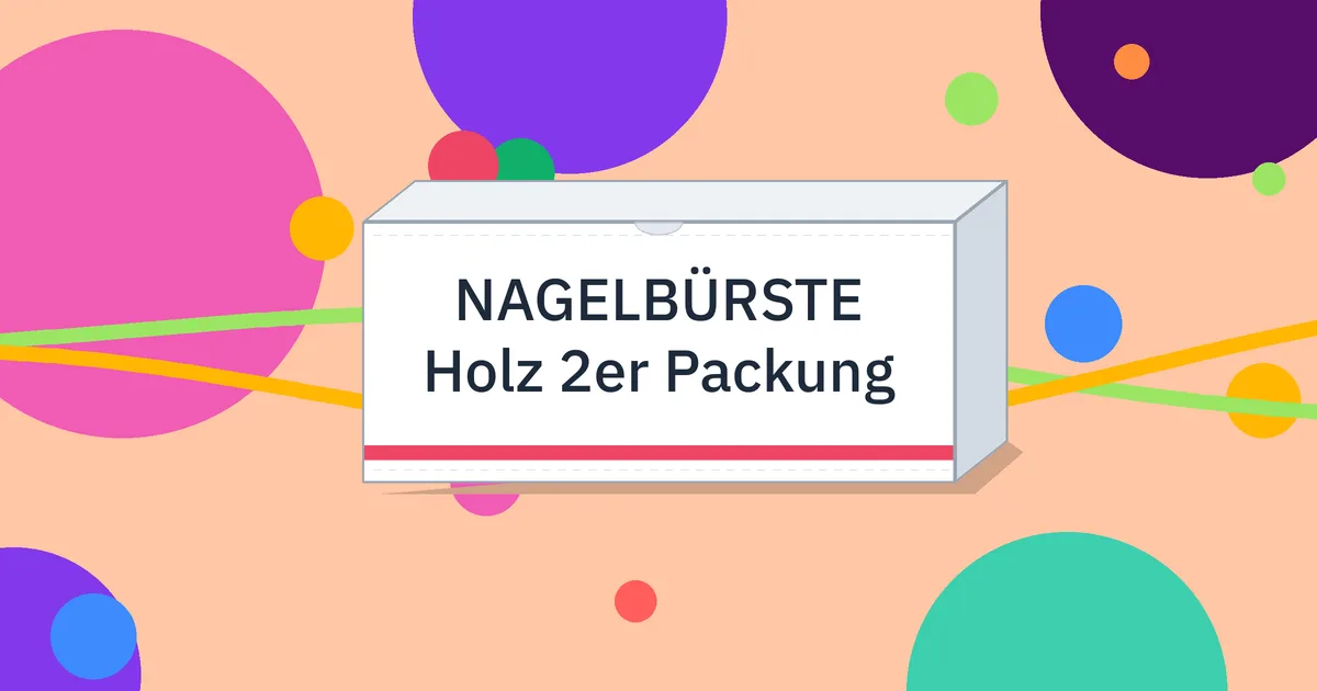 Symbolbild: Packung mit der Aufschrift NAGELBÜRSTE Holz 2er Packung (PZN 16239909) – Verfügbarkeit und Bezug in Apotheken in Frankfurt am Main