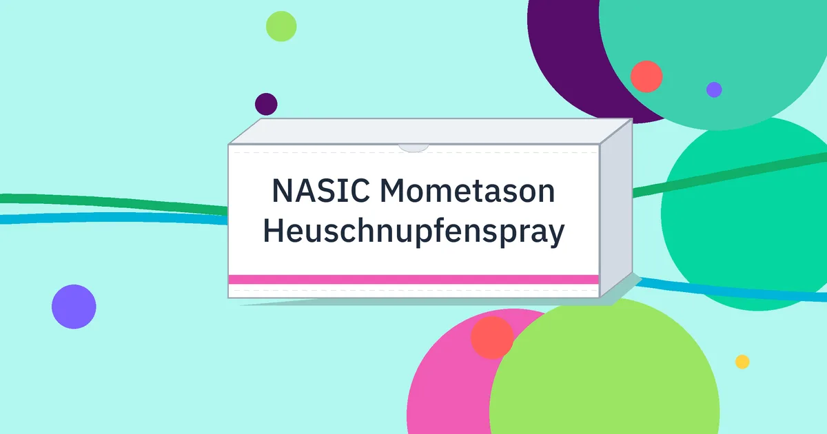 Symbolbild: Packung mit der Aufschrift NASIC Mometason Heuschnupfenspray (PZN 19176457) – Verfügbarkeit und Bezug in Apotheken in Frankfurt am Main