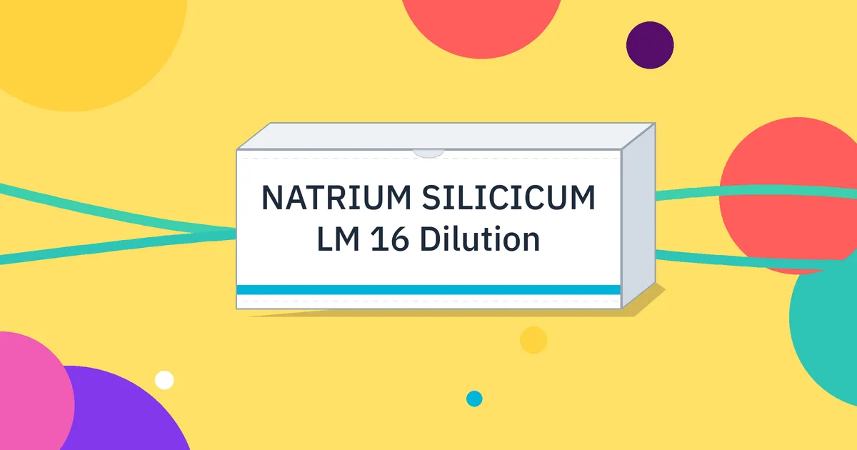 Symbolbild: Packung mit der Aufschrift NATRIUM SILICICUM LM 16 Dilution (PZN 12966877) – Verfügbarkeit und Bezug in Apotheken in Frankfurt am Main