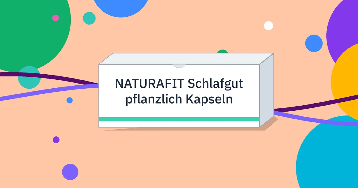Symbolbild: Packung mit der Aufschrift NATURAFIT Schlafgut pflanzlich Kapseln (PZN 13704820) – Verfügbarkeit und Bezug in Apotheken in Frankfurt am Main