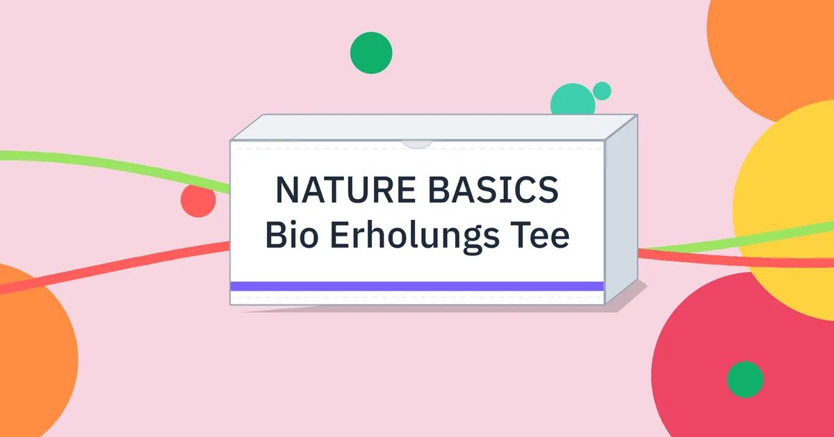 Symbolbild: Packung mit der Aufschrift NATURE BASICS Bio Erholungs Tee (PZN 18306969) – Verfügbarkeit und Bezug in Apotheken in Frankfurt am Main